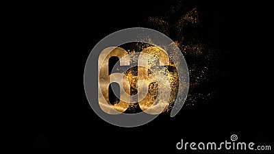 Golden Number 66 from Particles, Numbering, Sixty Six, Golden Numbers ...