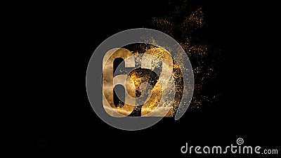 Golden Number 62 from Particles, Numbering, Sixty Two, Golden Numbers ...