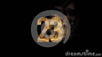 Golden Number 23 from Particles, Numbering, Twenty Three, Golden ...