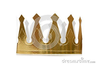 Golden Paper Crown Royalty Free Stock Photo - Image: 10762585
