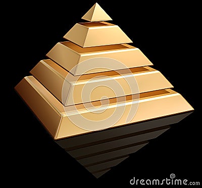 Golden mayan pyramid stock illustration. Illustration of heritage ...