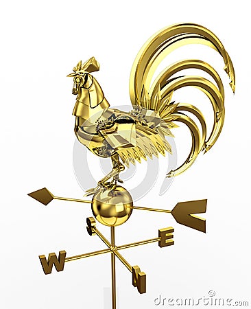 Golden Robot-rooster. Stock Illustration - Image: 70478095