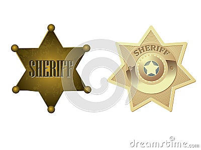 Golden Sheriff Badge Royalty Free Stock Photography - Image: 20506647