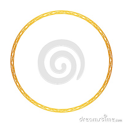 Golden Simple Circular Frame, Border Design. Vector Illustration ...