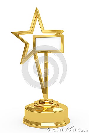 Golden Star Prize On Pedestal Stock Images - Image: 11029064