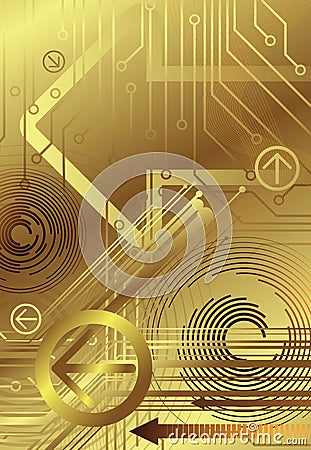 Golden Technology 2/2 Stock Image - Image: 4718471