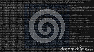 Goldman Sachs Logo Made of Source Code on Computer Screen. Editorial Loopable Animation Stock ...