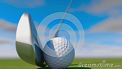 Golf. Animation of Golf Ball Falling into a Hole Stock Footage - Video ...