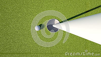 Golf. Animation of Golf Ball Falling into a Hole Stock Video - Video of ...