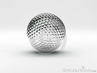 Golf Ball Silver Royalty Free Stock Image - Image: 3984266