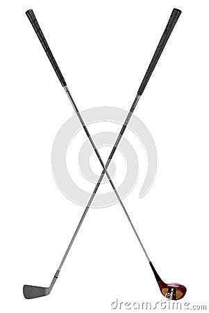Golf Clubs Crossed Stock Photo - Image: 2646740