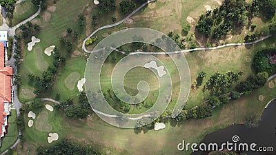 A Golf Course View Capture By Drone Stock Video - Video of drone ...