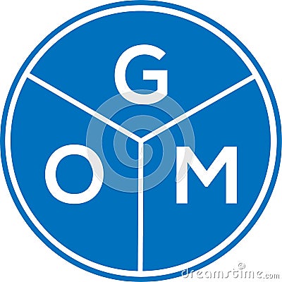 GOM Letter Logo Design On White Background. GOM Creative Circle Letter ...