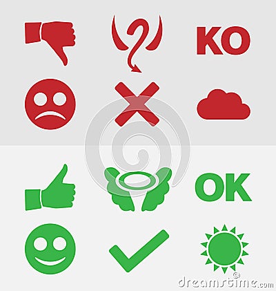 Good And Bad Symbols Stock Photography - Image: 29781062
