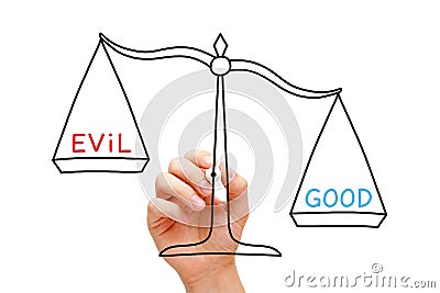 Good Evil Scale Concept Royalty-Free Stock Photography | CartoonDealer ...