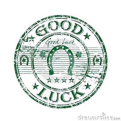 Good Luck Rubber Stamp Vector Illustration | CartoonDealer.com #8581312