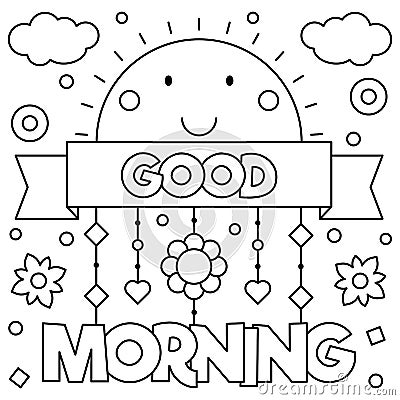 Good Morning. Coloring Page. Vector Illustration. | CartoonDealer.com ...