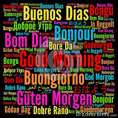 Good Morning In Different Languages Stock Illustration - Image: 83992225