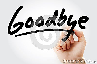 Goodbye Text With Marker Stock Photography | CartoonDealer.com #197799356