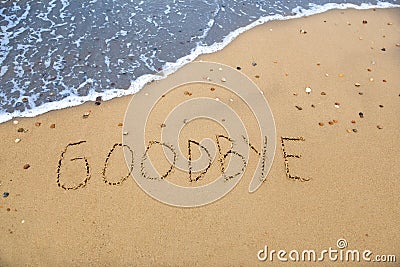 Goodbye Written Sand Photos - Free & Royalty-Free Stock Photos from ...