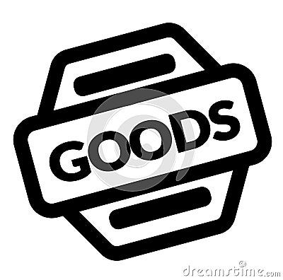 Goods Black Stamp Cartoon Vector | CartoonDealer.com #124052319