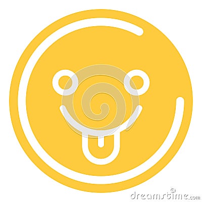 Goofy Emoticon, Icon Vector Illustration | CartoonDealer.com #260372120