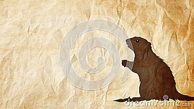 Gopher Silhouette On Crumpled Paper Background Royalty-Free Stock Image ...