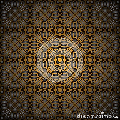 Gorgeous Black Gold Seamless Pattern Stock Images - Image: 25357914