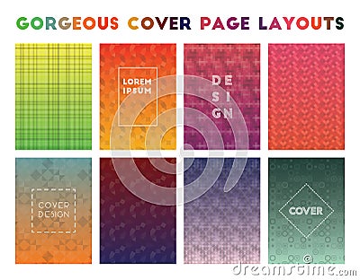Gorgeous Cover Page Layouts. Vector Illustration | CartoonDealer.com ...