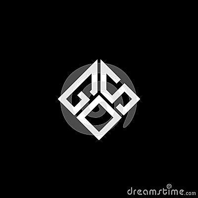 GOS Letter Logo Design On Black Background. GOS Creative Initials ...