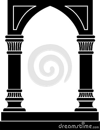 Gothic Arch Columns Border/eps Stock Image - Image: 9109511