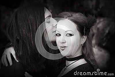 Gothic Couple Kissing Stock Photo | CartoonDealer.com #25620186