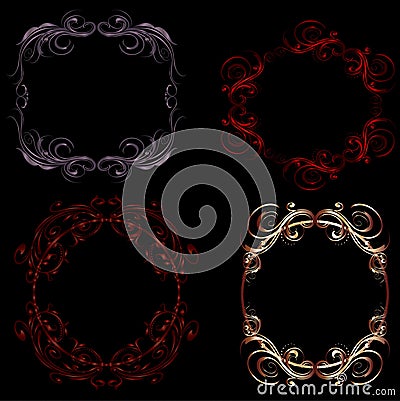 Gothic Filigree Frames Royalty Free Stock Image - Image: 10039406