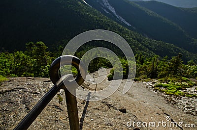 Gothics Mountain Cable Route In The Adirondack Hig Stock Image ...