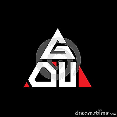 GOU Triangle Letter Logo Design With Triangle Shape. GOU Triangle Logo ...