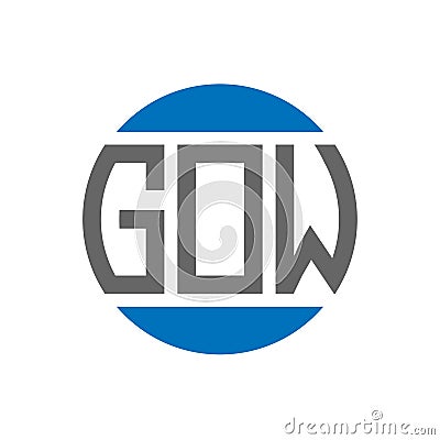 GOW Letter Logo Design On White Background. GOW Creative Initials ...