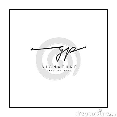 GP Signature Logo - Handwritten Vector Logo Template For GP Alphabet ...