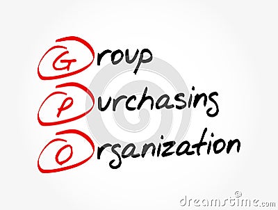 GPO - Group Purchasing Organization Acronym, Business Concept ...