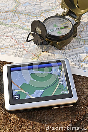 Gps and military compass - Stock Image - Everypixel