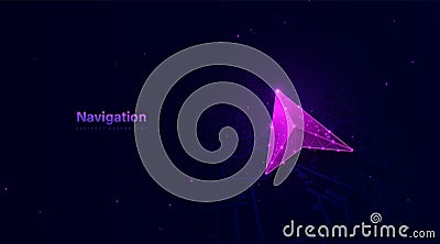 GPS Navigation. Location Marking With A Pin. Navigation Locator Map ...