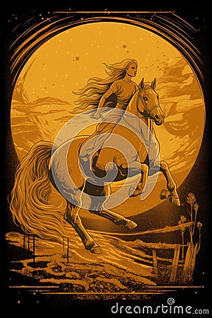 Graceful Centaur Galloping Across Golden Fields Art Work Image ...