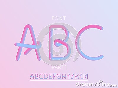 Grade 1 Font. Vector Alphabet | CartoonDealer.com #124454908