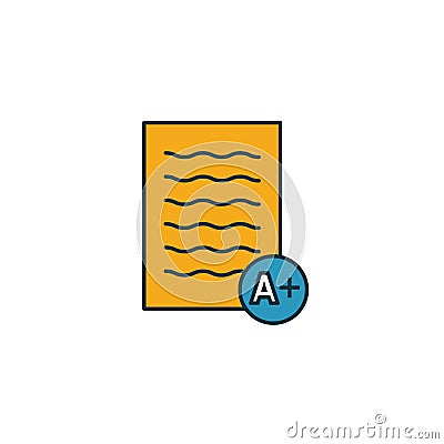 Grades Icon. Simple Element From School Icons Collection. Creative ...