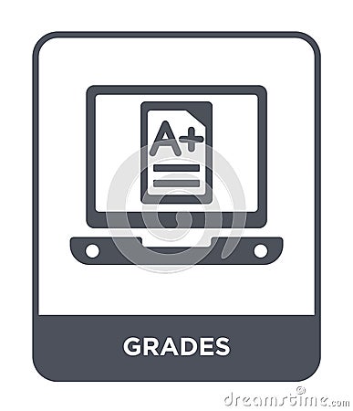 Grades Icon In Trendy Design Style. Grades Icon Isolated On White ...