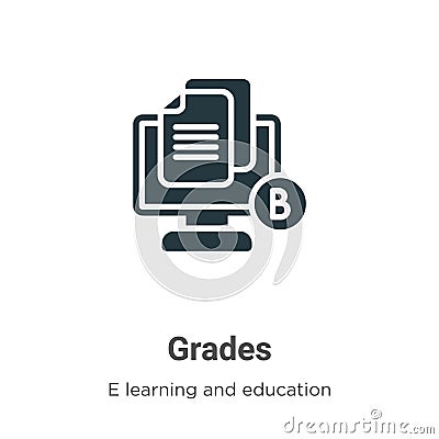 Grades Vector Icon On White Background. Flat Vector Grades Icon Symbol ...