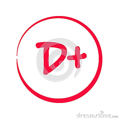 Grading System D . Grades For School With Plus Sign. Exam Result ...