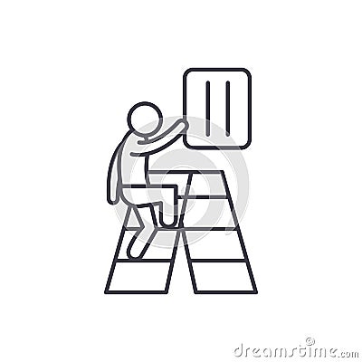 Gradual Development Line Icon Concept. Gradual Development Vector ...