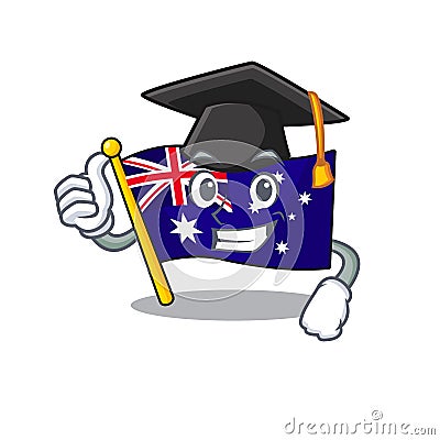 Graduation Australian Cartoon Flag Kept In Cupboard Vector Illustration ...