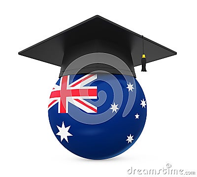 Graduation Cap With Australian Flag Stock Photography | CartoonDealer ...