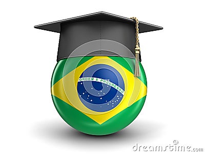 Graduation Cap And Brazilian Flag Stock Image | CartoonDealer.com #87743665